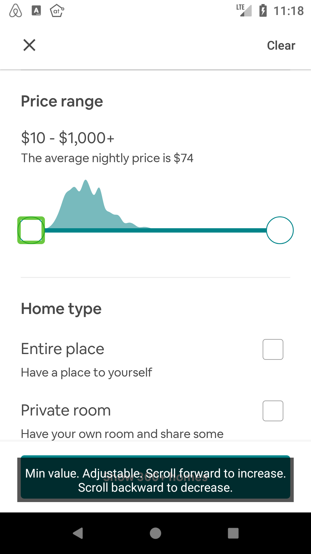 price_slider_talkback_on - 24 Accessibility